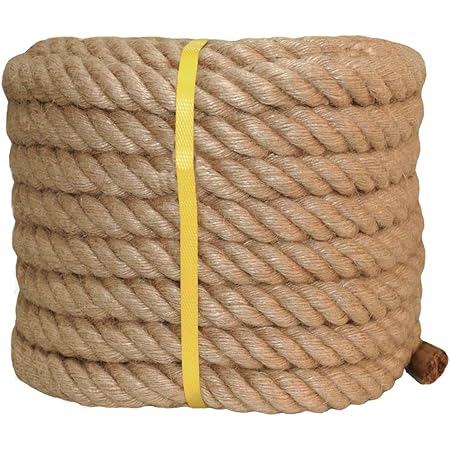 Amazon.com: Twisted Manila Rope Jute Rope (3/4 in x 50 ft) Natural ...