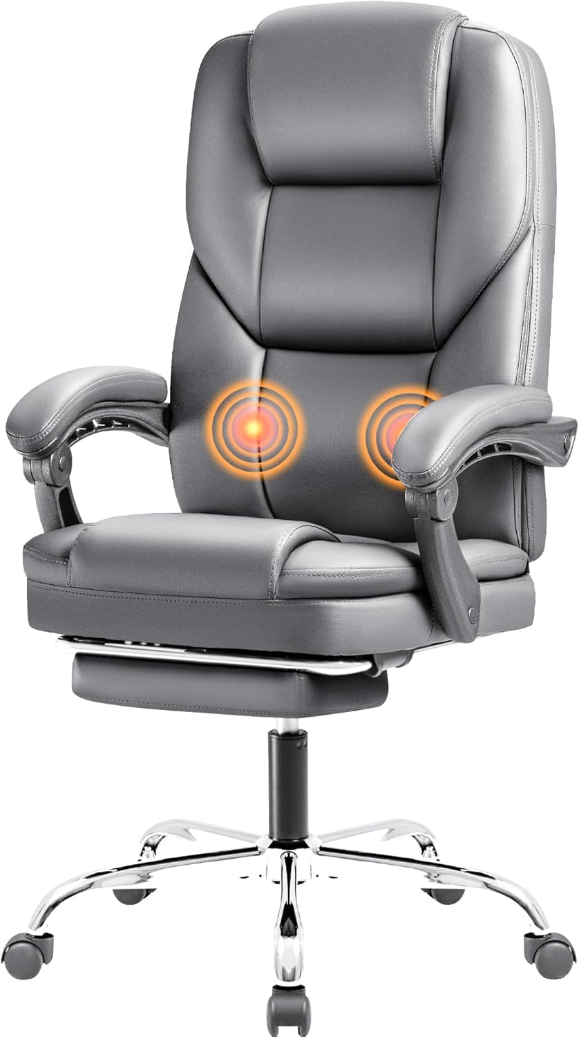 Amazon.com: Furmax Tall and Big Executive Office Chair, Black : Office ...