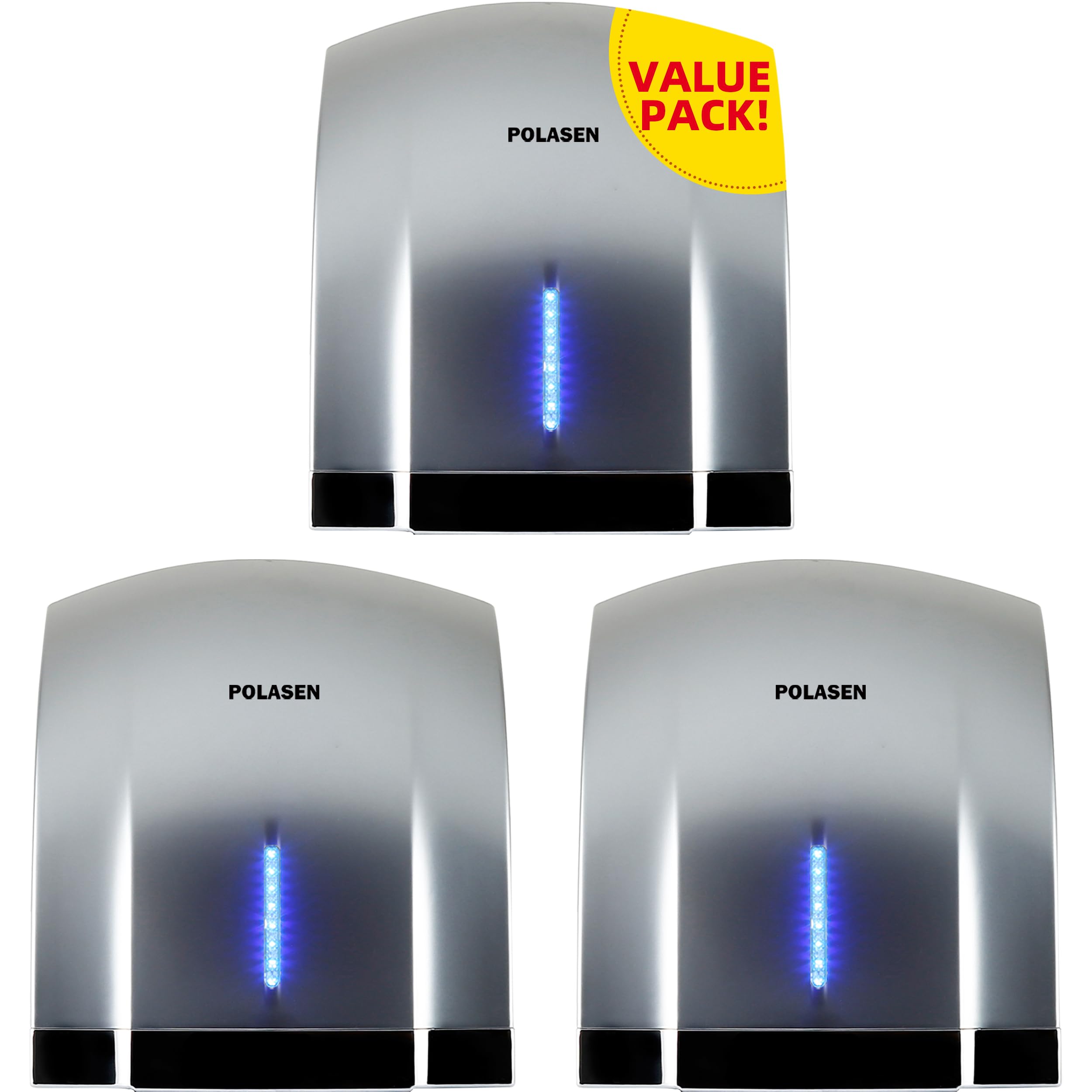 Amazon.com: POLASEN Hand Dryers for Bathrooms Wall Mount 3 Pack ...