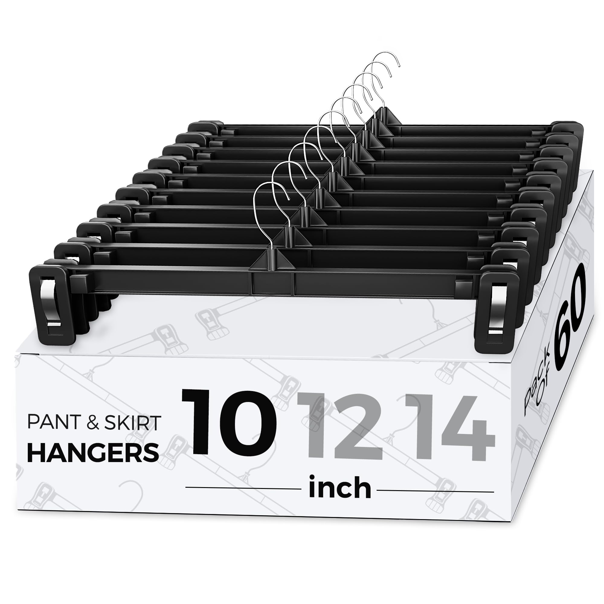 Titan Mall Space Saving Hangers, Slim Plastic Pants and Shorts Hangers ...