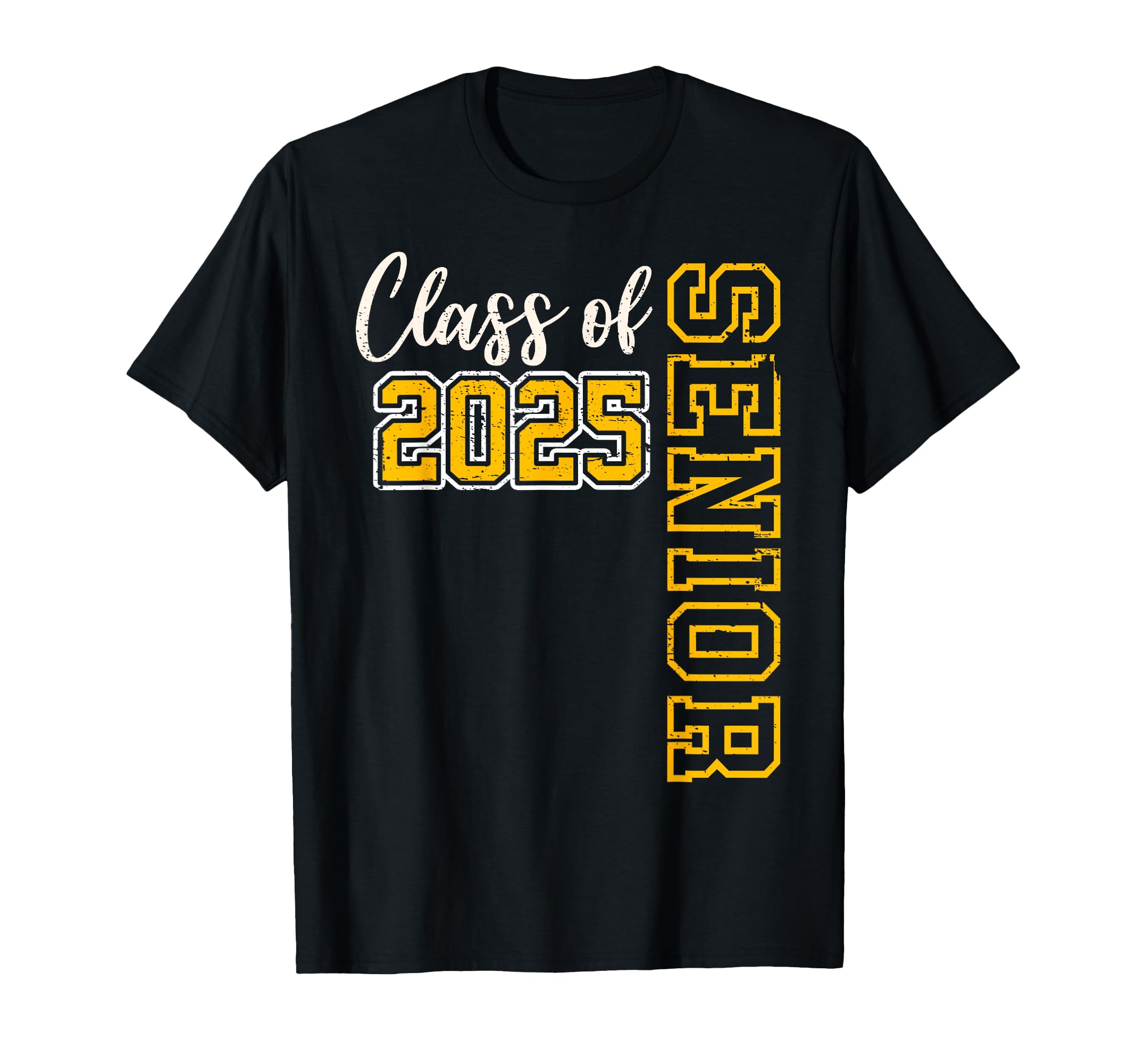 Amazon.com: Class of 2025 Senior 25 High School Graduation Black Gold T ...