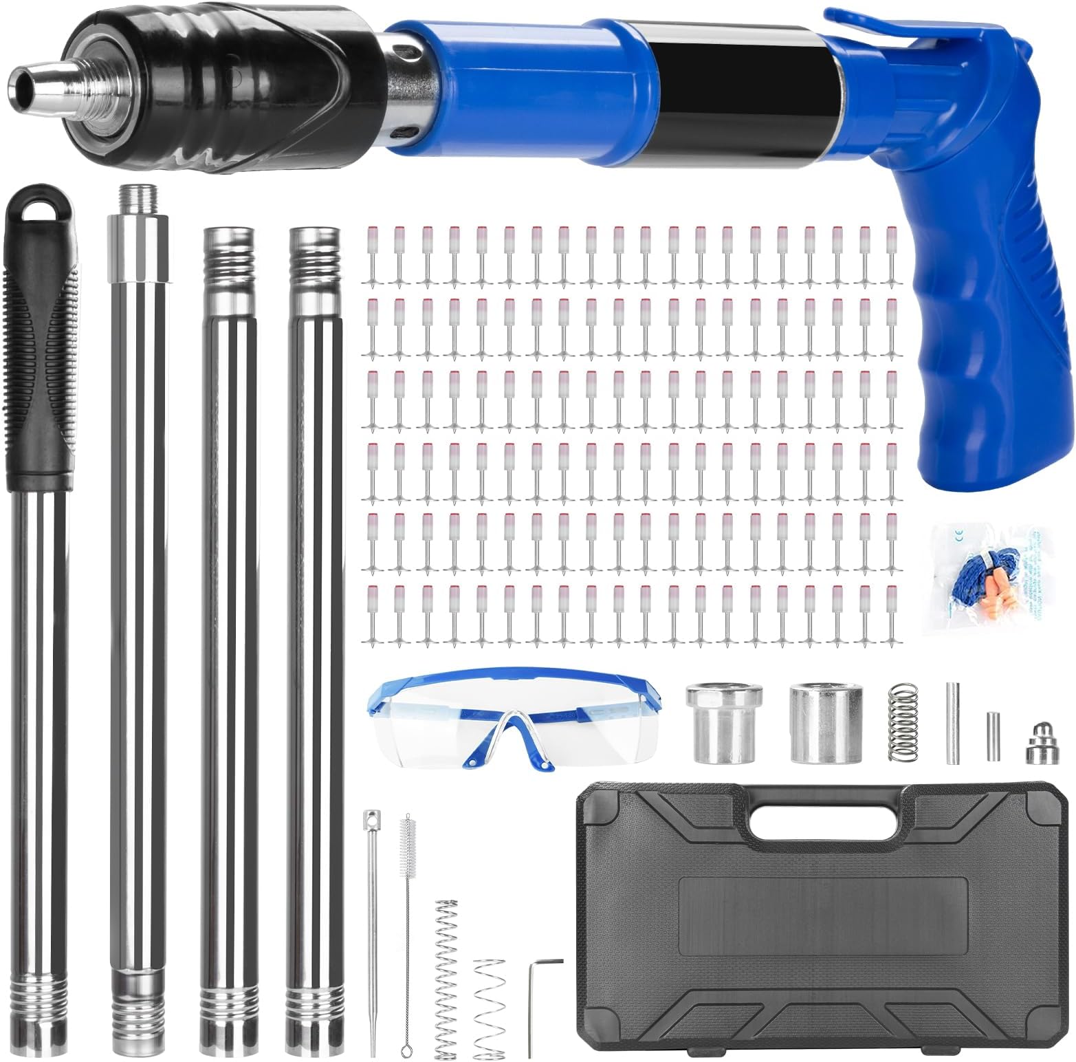 Amazon.com: Nail Gun with 110 Round Nails,Concrete Nail Gun Kits,5 ...