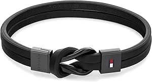 Tommy Hilfiger Jewelry Men's Leather Bracelet Black - 2790442 : Amazon ...