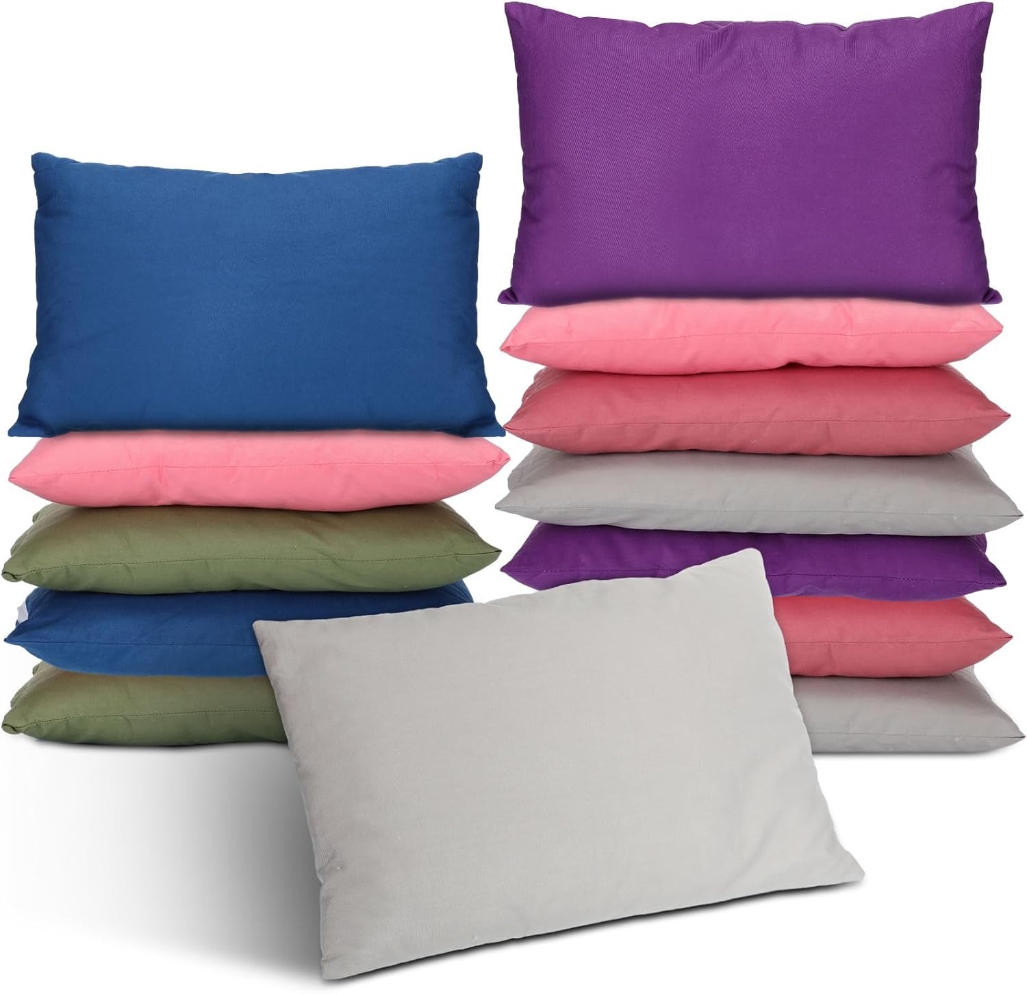 Amazon.com: Kigley 12 Pack Mini Toddler Pillow 9.1 x 13.8'' Soft ...