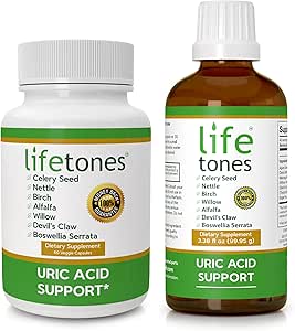 Amazon.com: Lifetones Uric Acid Support Bundle - Tincture & Capsules ...