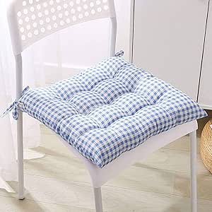 Amazon.com: Office Chair Pads and Cushion Chair Pad Tartan Grid ...