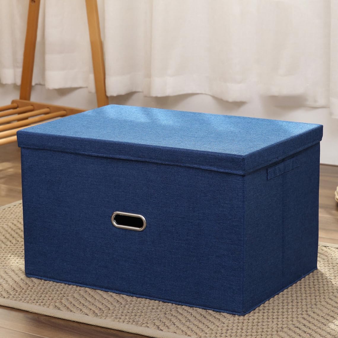Amazon.co.jp: NJNEW Folding Box, Storage Box with Lid, Large Capacity ...