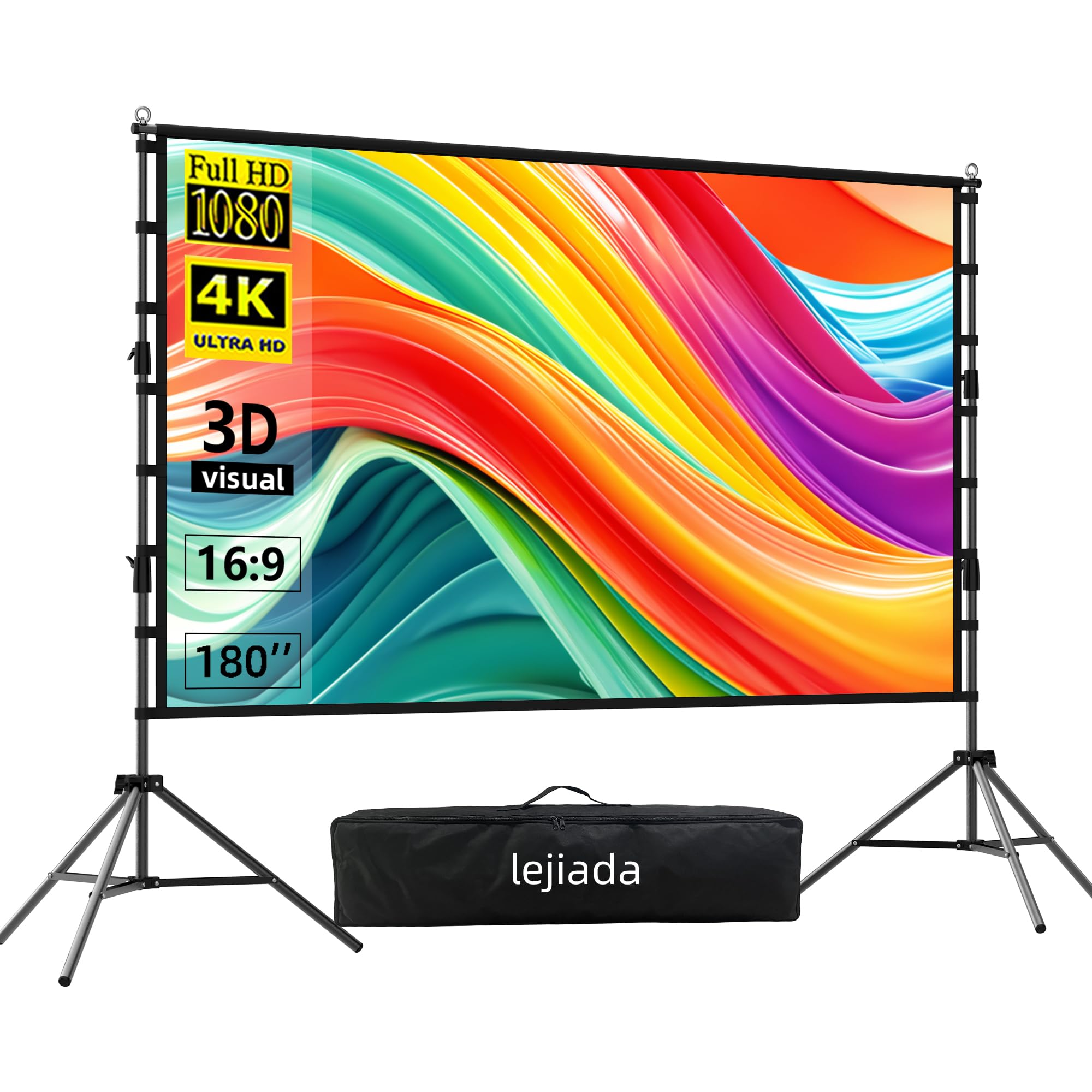 Amazon.com: 180 inch Projector Screen and Stand, 15FT Large Indoor ...