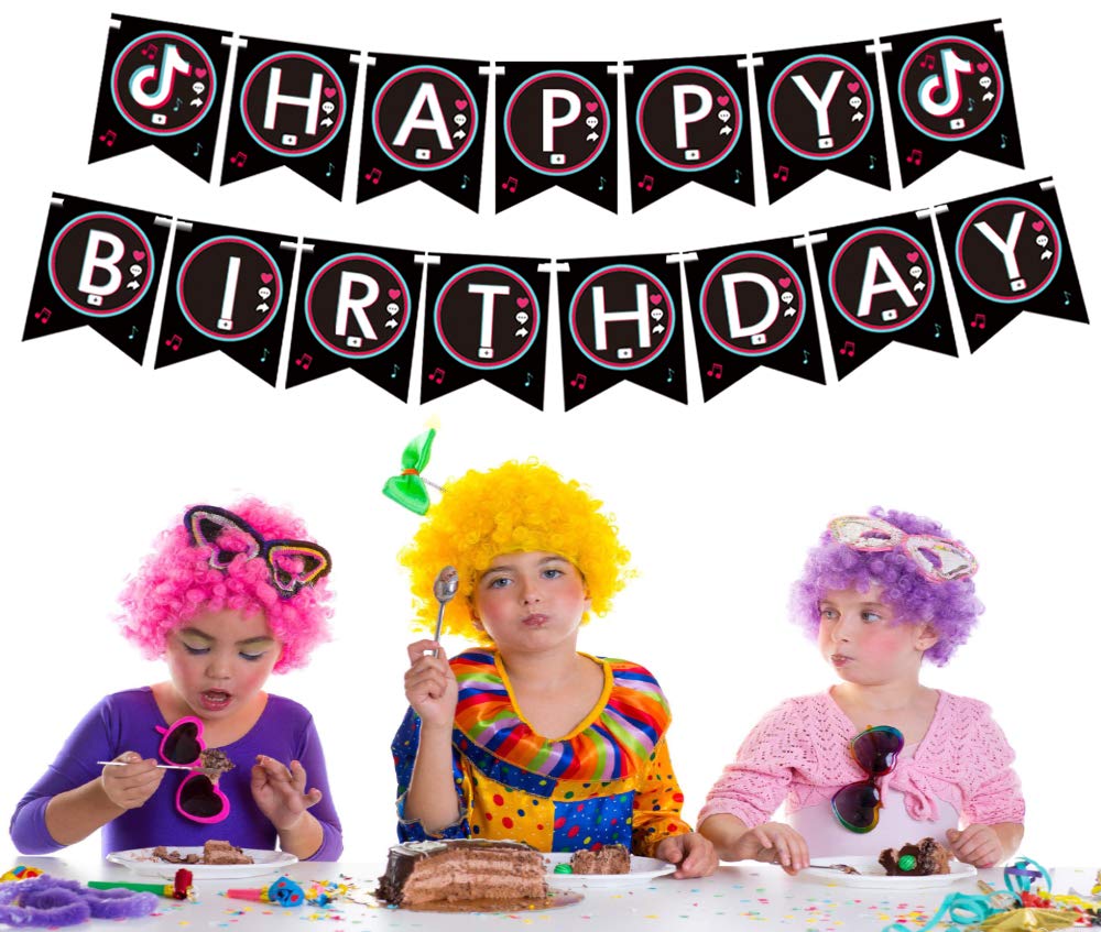 Tik Tok Birthday Party Tik Tok Birthday Banner For Girls | Desertcart ...
