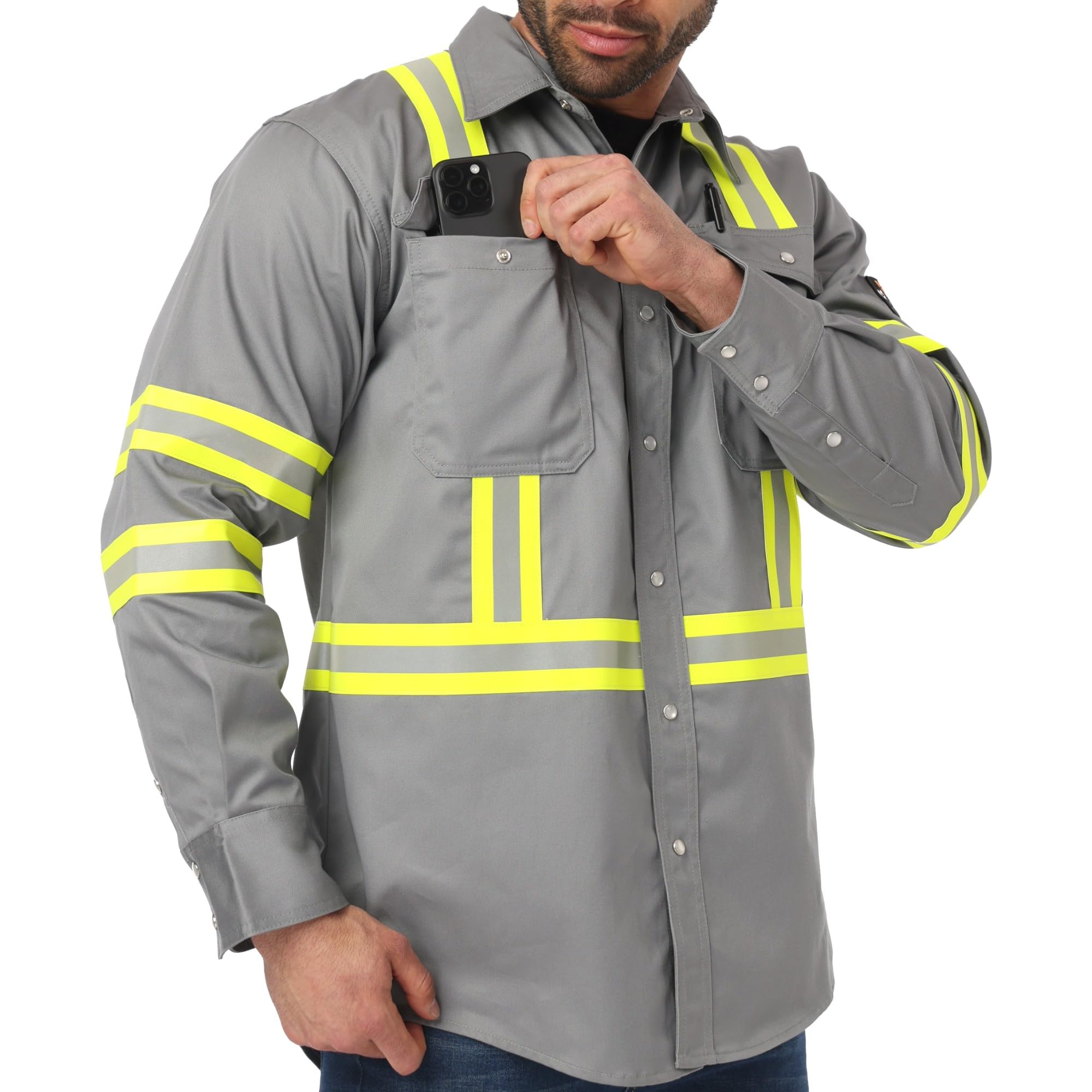 Snapklik.com : JKSafety 7.5oz FR Shirts For Men Women NFPA 70E 2112 ARC ...