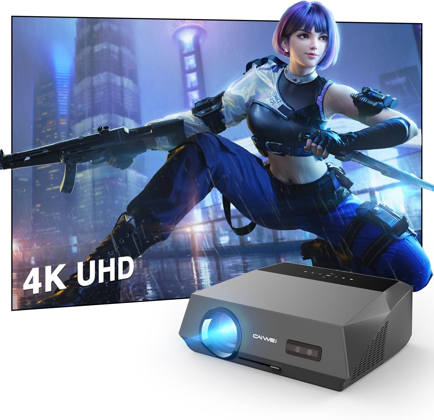 Amazon.com: OmniStar L80 4K Projector with WiFi and Bluetooth, 1500 ...