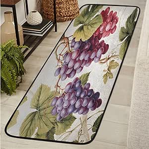 Amazon.com: Grape Fruit Theme Runner Rug 2'x6', Non Slip Laundry Rugs ...