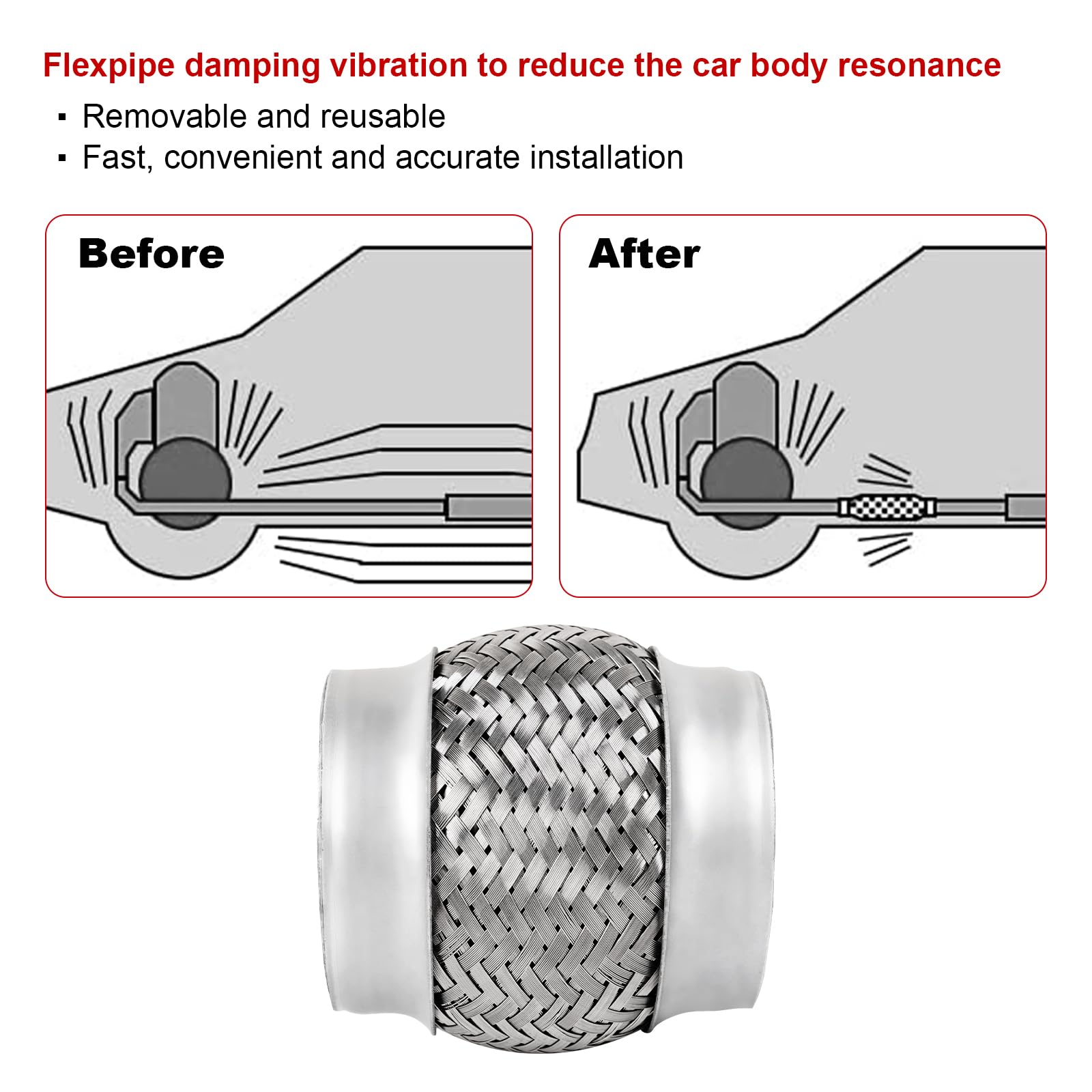 Snapklik.com : Exhaust Flex Pipe,3 X 4 Heavy Duty Exhaust Flex Pipe ...