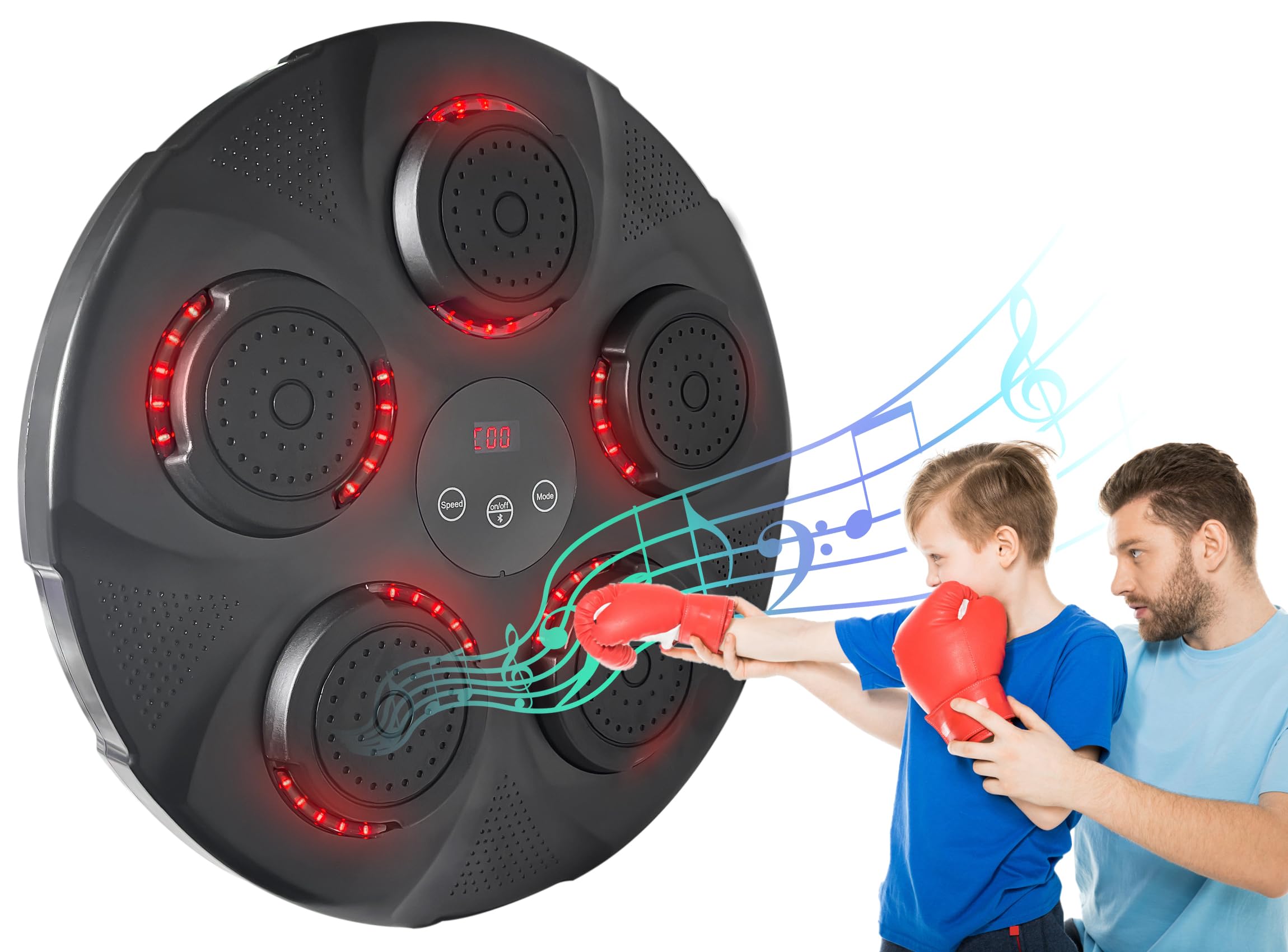 Smart Music Boxing Machine - Wall Mounted Music Punching Pad for Kids ...