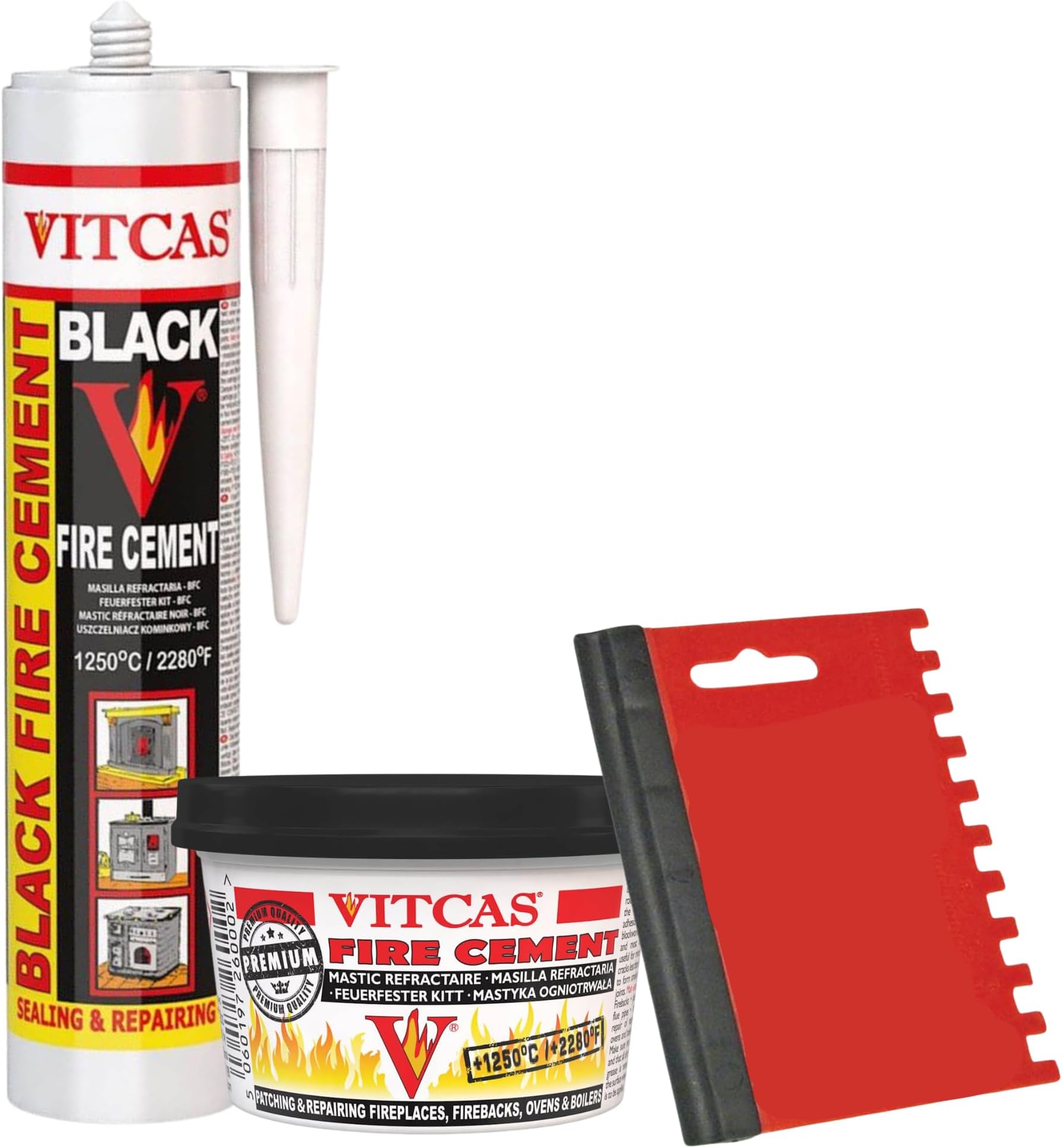 Everbuild XL Fire Cement – Ready Mixed – Resistant to Temperatures Up ...