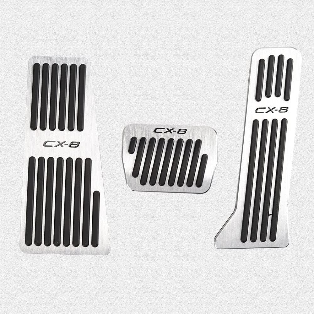 Amazon.co.jp: BOYOUS【最新型】マツダ 新型CX-8 KG系 専用 アルミ ペダルカバー ブレーキ フットレスト アクセルペダル 3点セット 工具不要 CX-8ロゴ付 防キズ ...