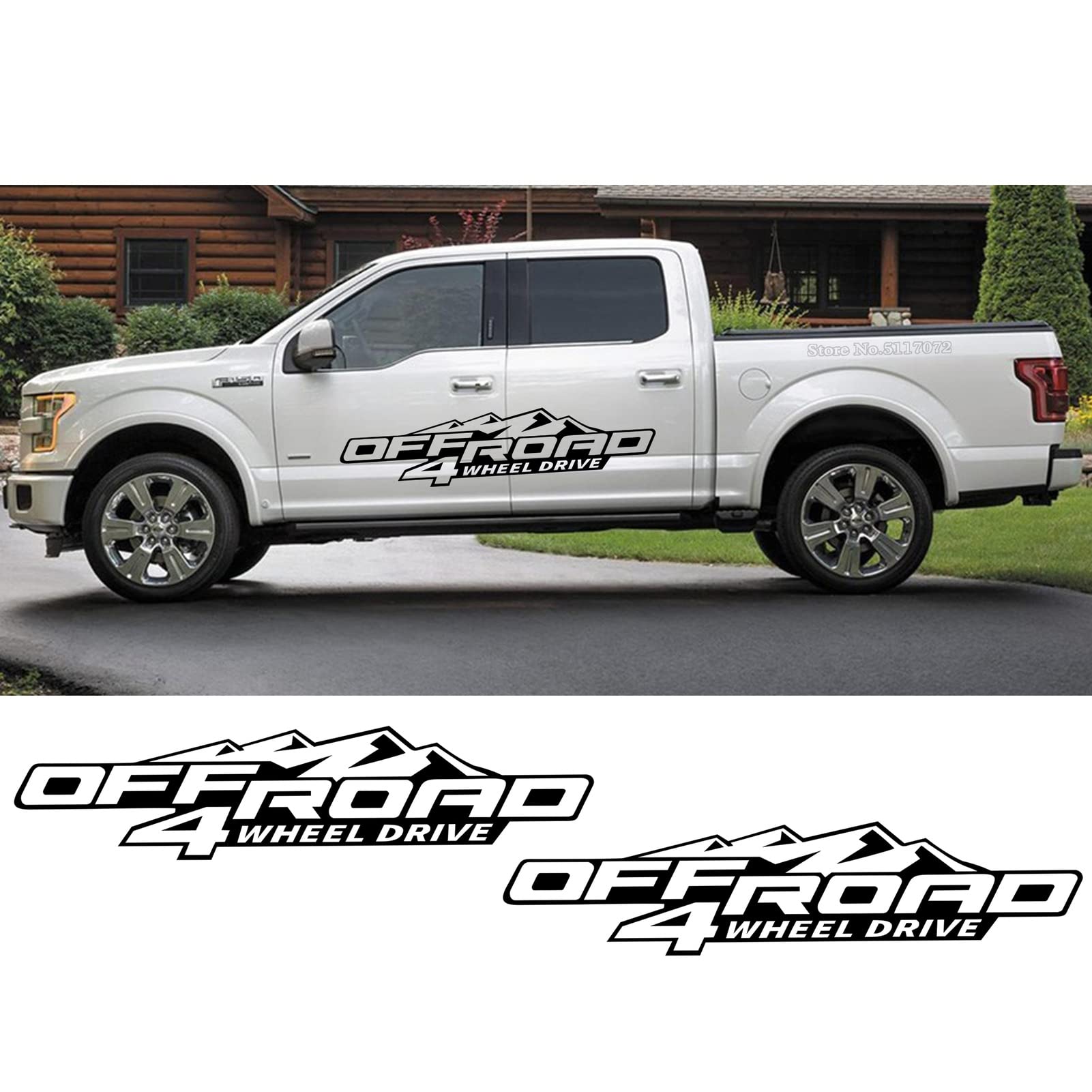 Buy Car Side Skirt Stickers stripe decal Decals, For Ford Ranger Raptor ...