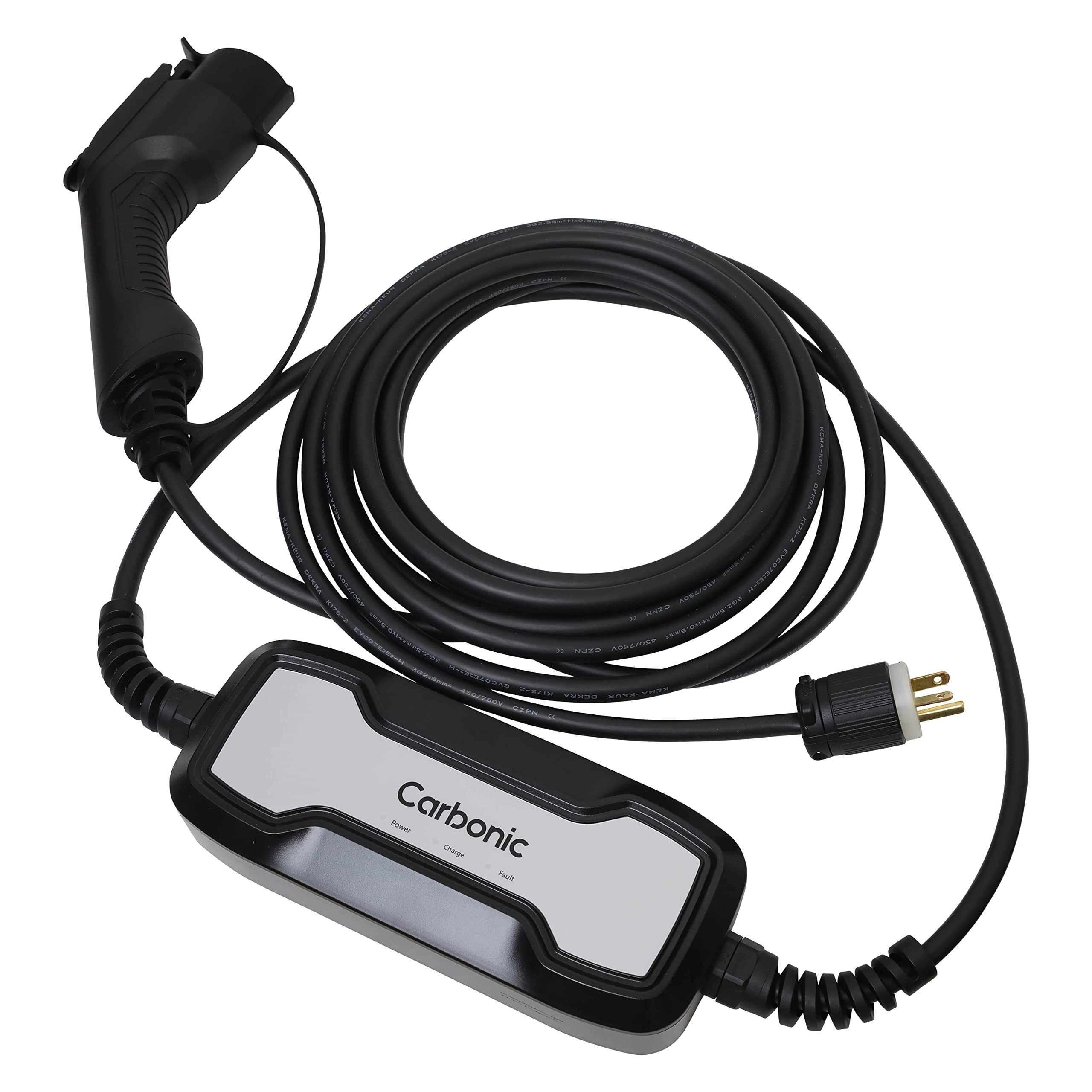 Carbonic 16 AMP Level 1 2 EV Portable Car Charger | Home Charging ...