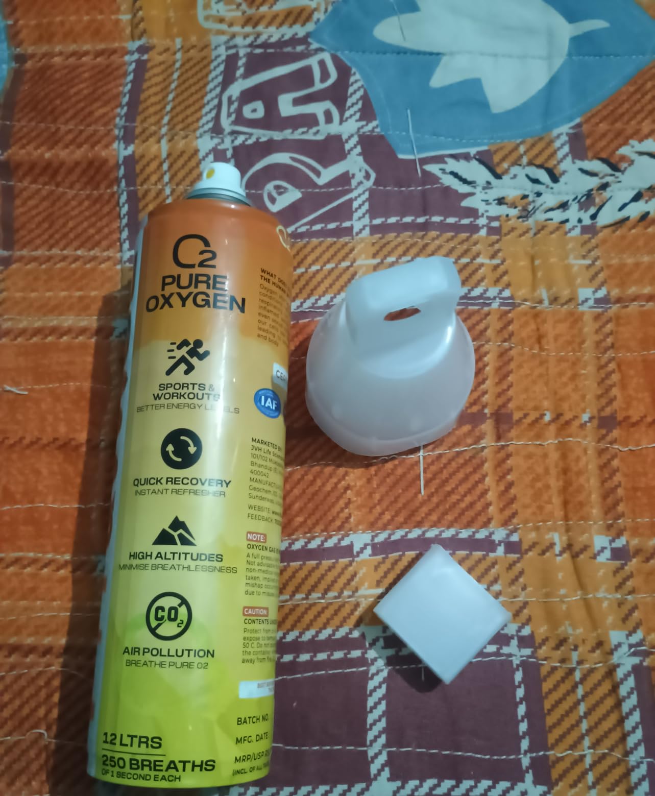 Fit and Wise Portable Oxygen Can 12 L | Enrich Wellness With Pure ...