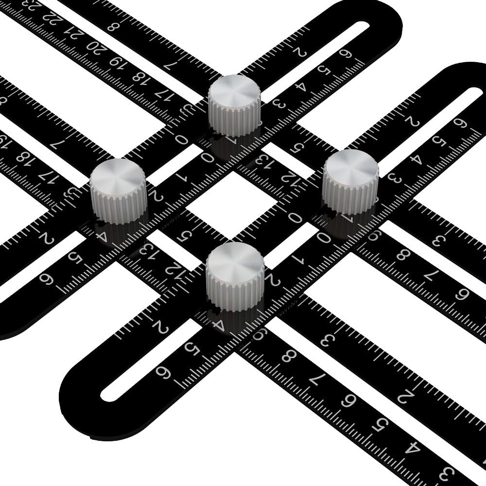 Fiony Multi Angle Measuring Ruler, Full Metal Rulers and Templates ...