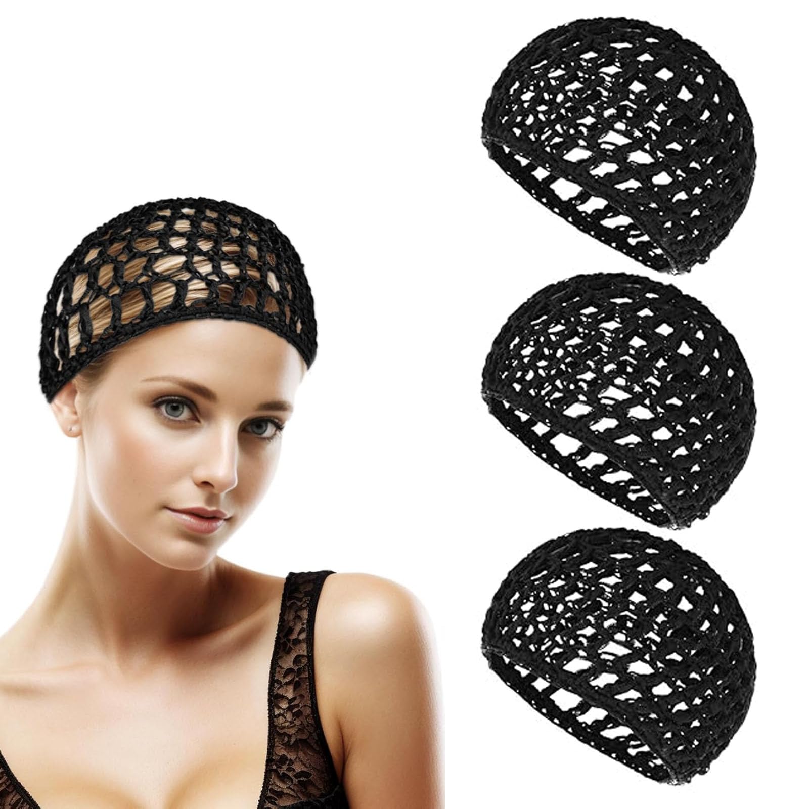 Hair Nets For Sleeping In, 3 Stylish And Exquisite Hair Wrap, Unique ...