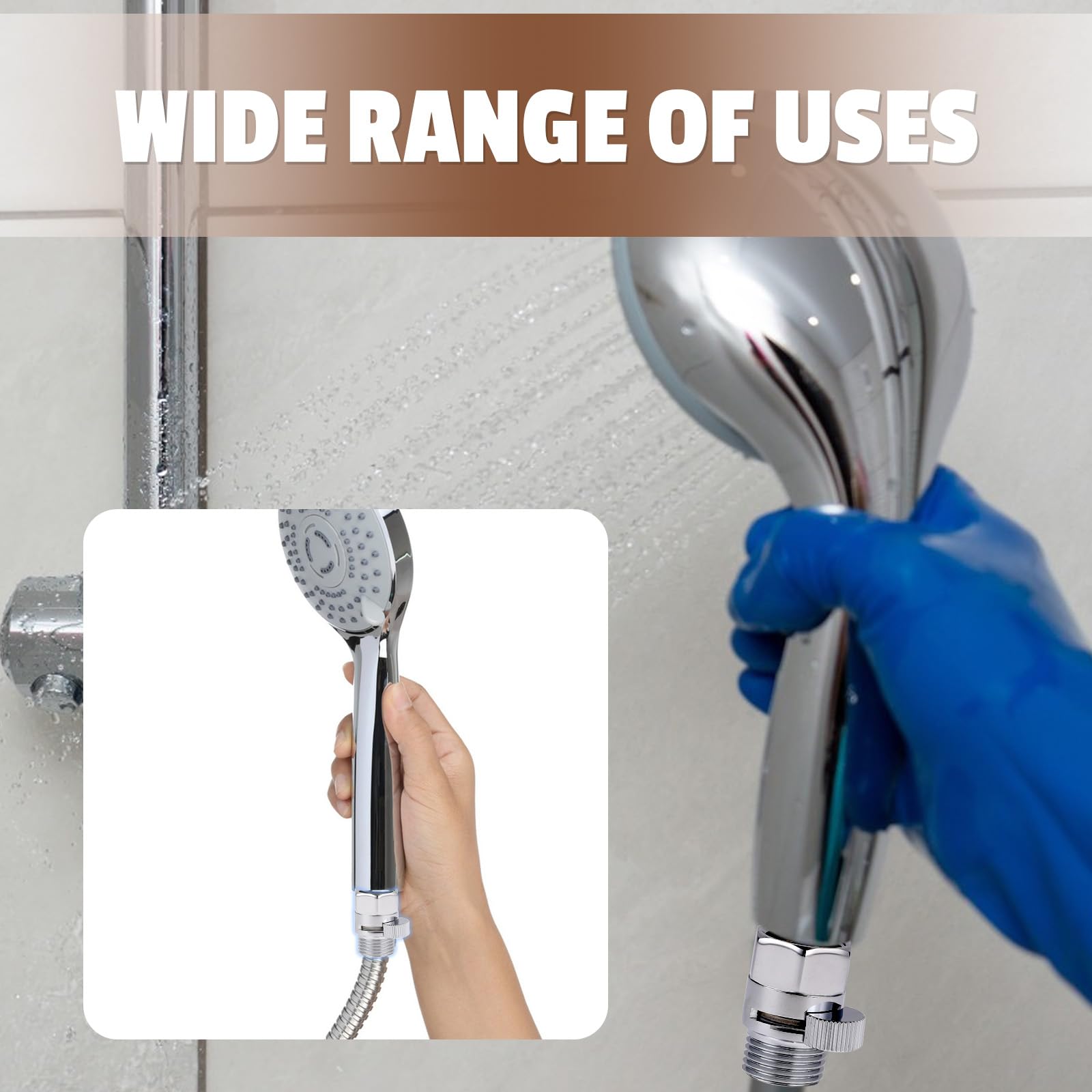 Handheld Shower Valve Shower Head Flow Control Valve - ABS Plastic ...