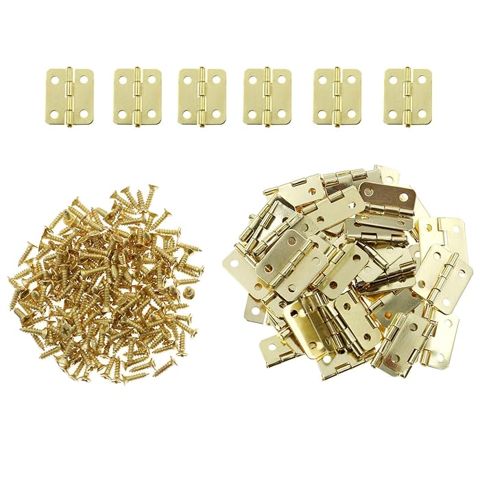 Buy Antique Gold Collapsible 180 Degree Mini Hinges, Square Hinges with ...