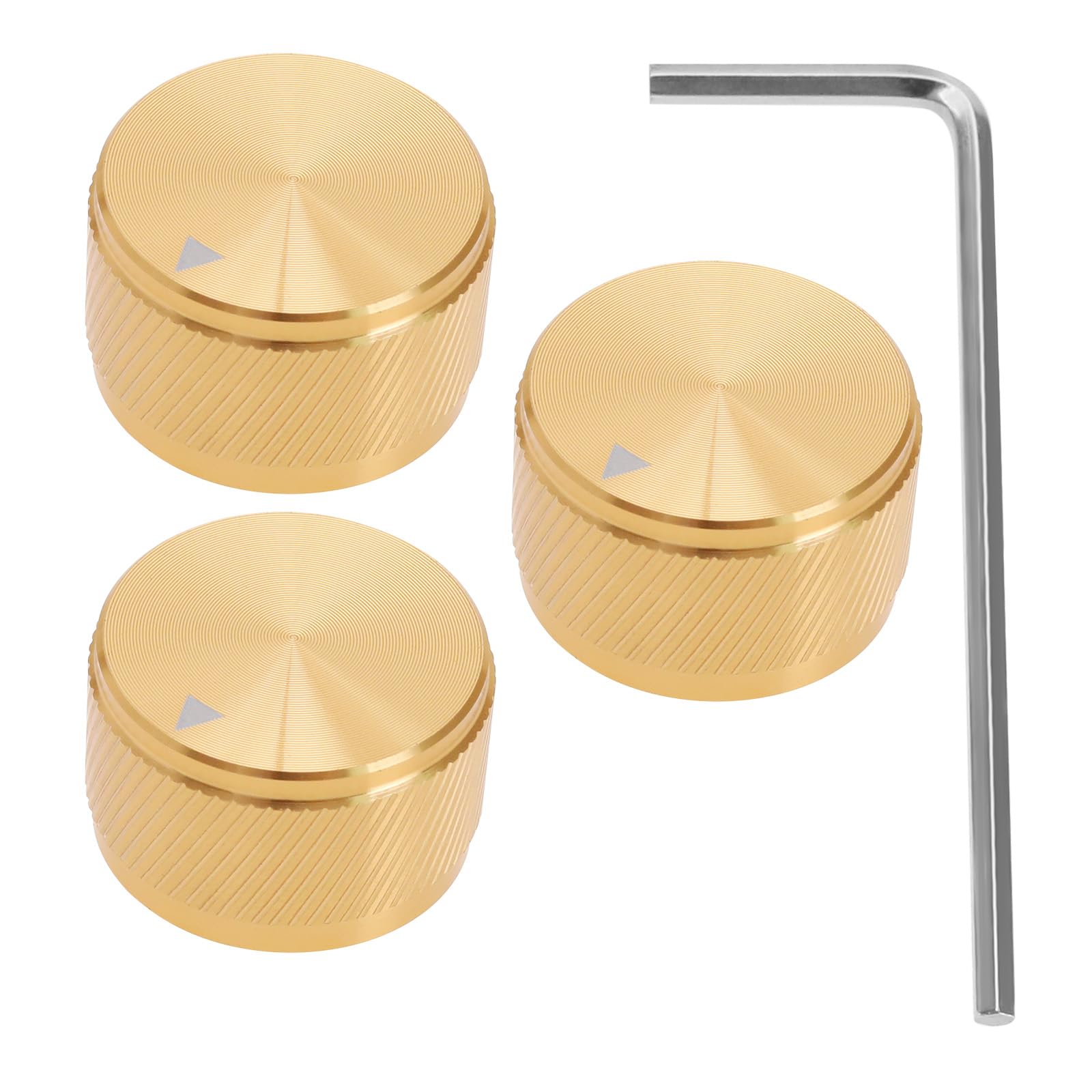 Amazon.com: 3pcs Knurled Knob 25 x 15.5mm Aluminum Alloy Electric ...