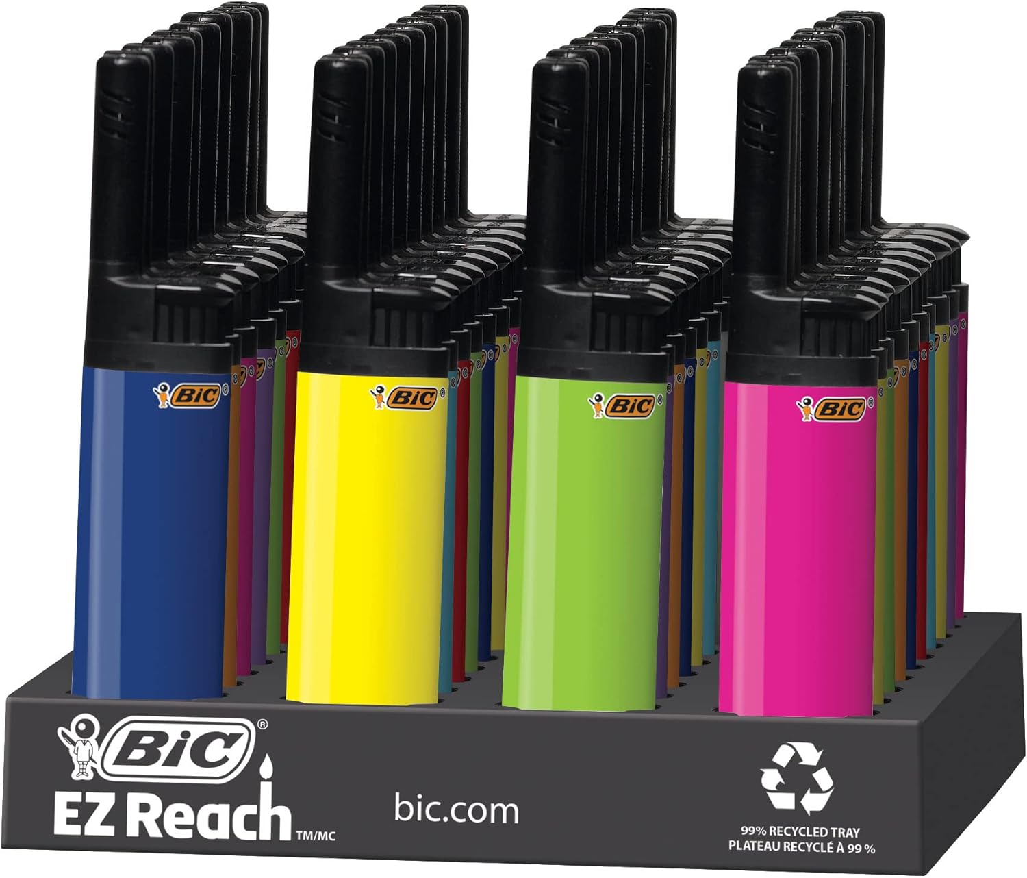 BIC EZ Reach Lighter, Assorted Colors, 40-Pack (Colors Will Vary ...