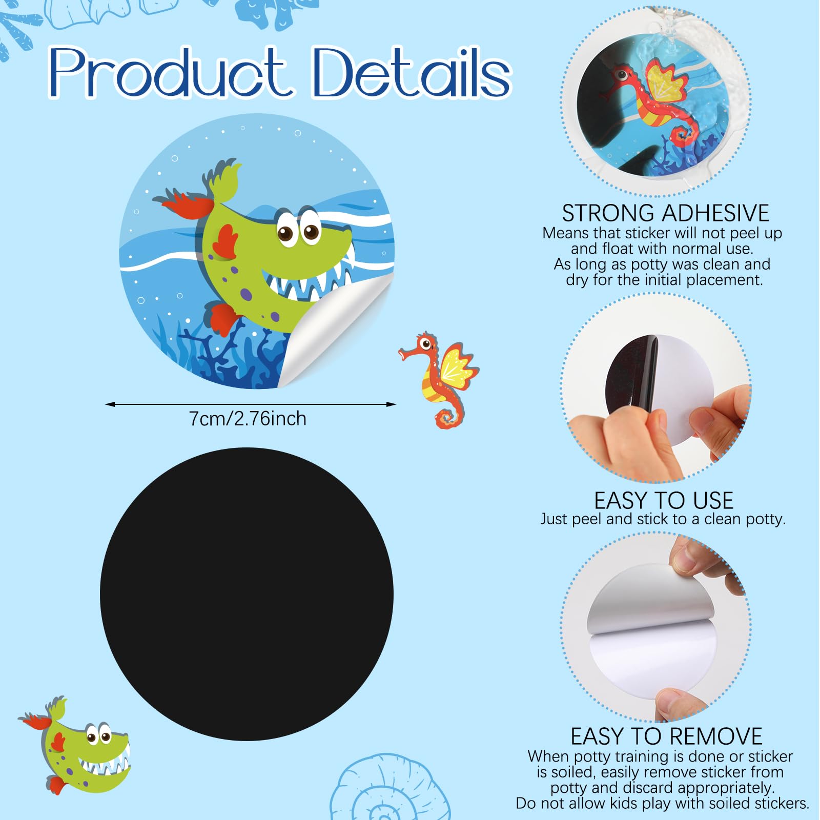 Snapklik.com : Geyee 24 Pcs Potty Training Stickers Potty You Pee On ...