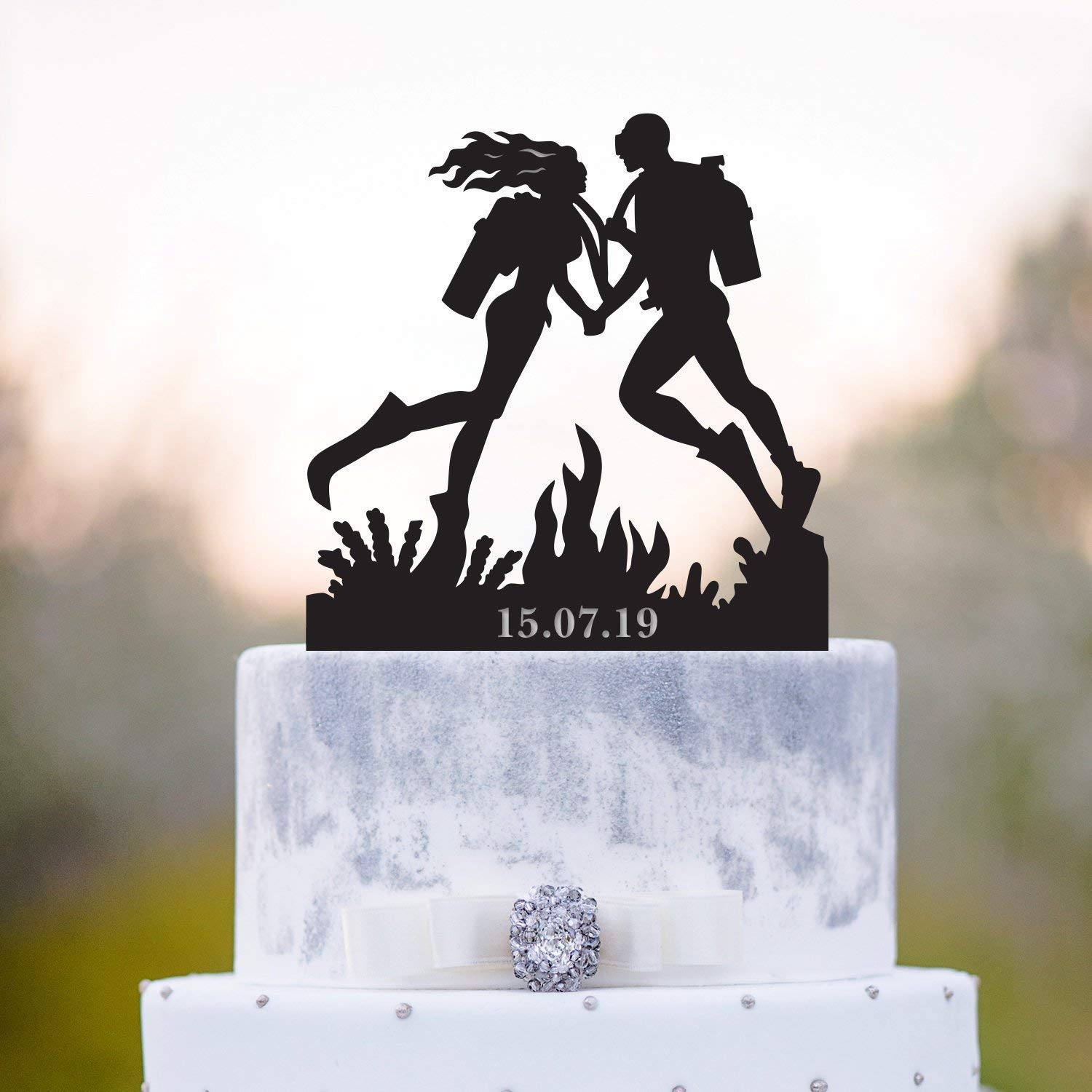 Buy Scuba Dive Couple Wedding Cake topperScuba Diving Cake Topper ...