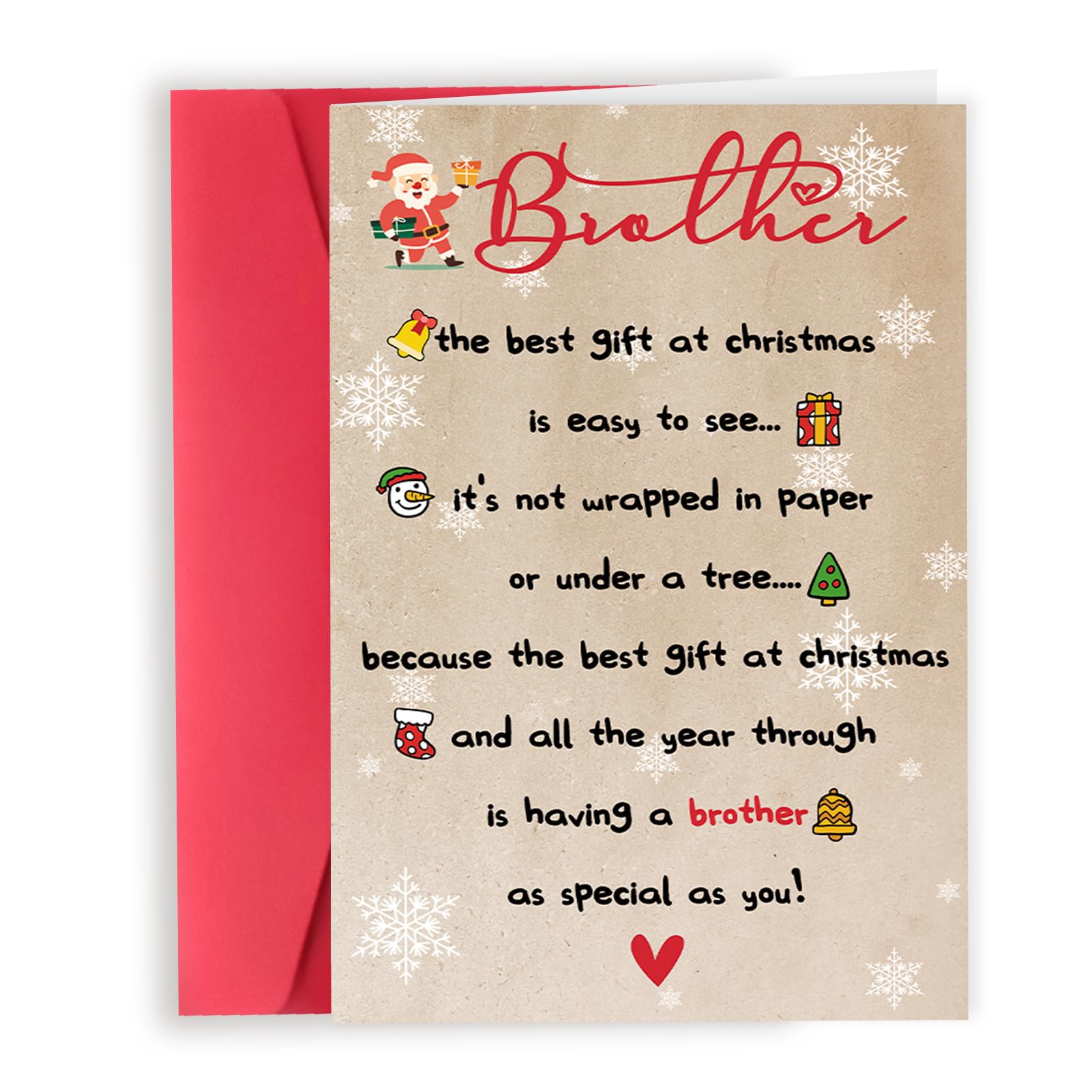 Amazon.com : Londue Funny Christmas Cards for Brother, Brother ...