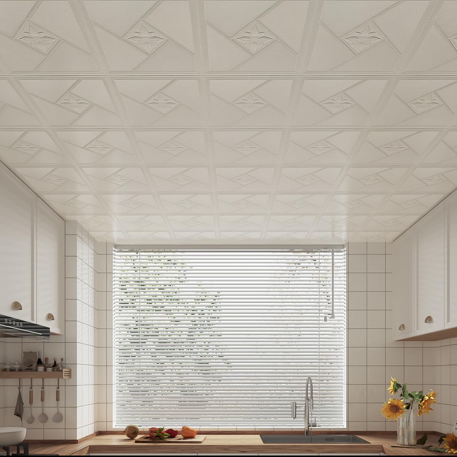 Snapklik.com : 16 Pcs Ceiling Tiles Peel And Stick, Decorative Foam ...