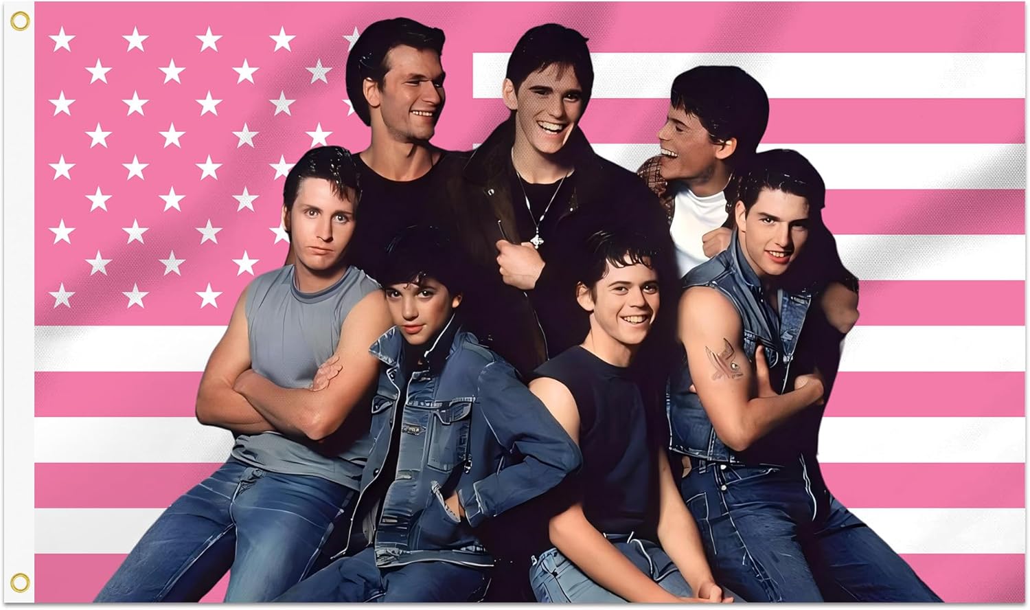 Amazon.com : 2x3 Foot The Outsiders Decorative Flag with 2 Brass ...