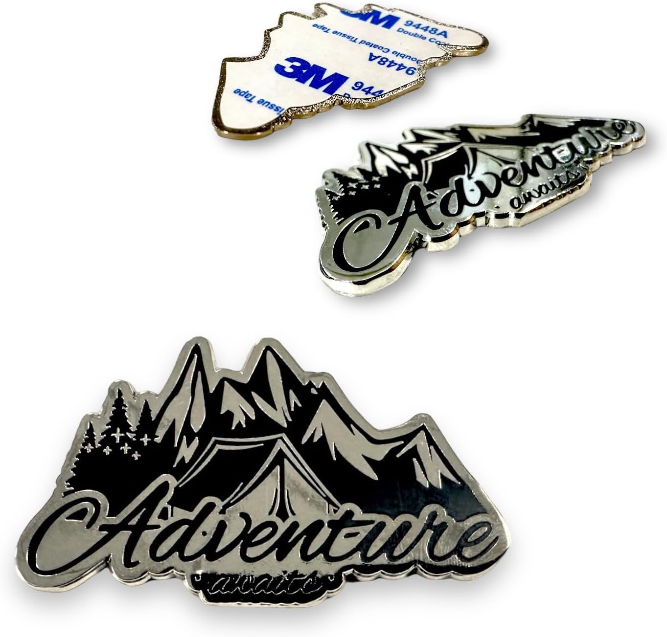 Amazon.com: Outdoor Emblems Metal Decal for Car - Mountain Snow Tree ...