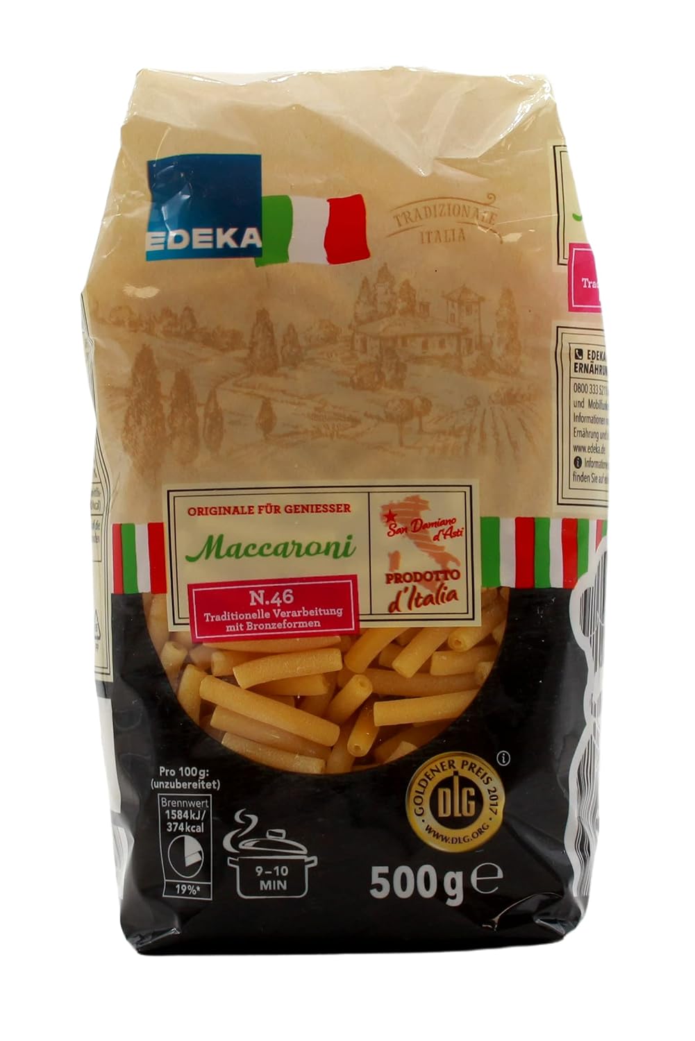 Edeka Maccaroni N.46, 6er Pack (6 x 500g) : Amazon.de: Lebensmittel ...