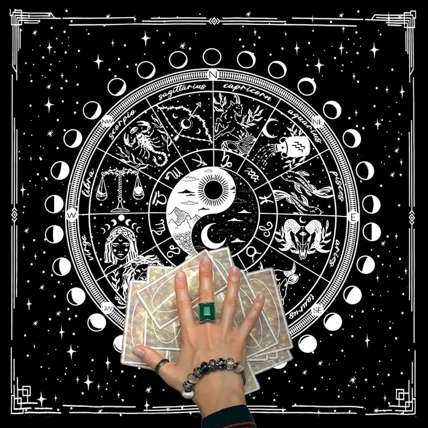 Amazon.com: Labstandard Tarot Tablecovers,Tarot Card Tablecloth Square ...