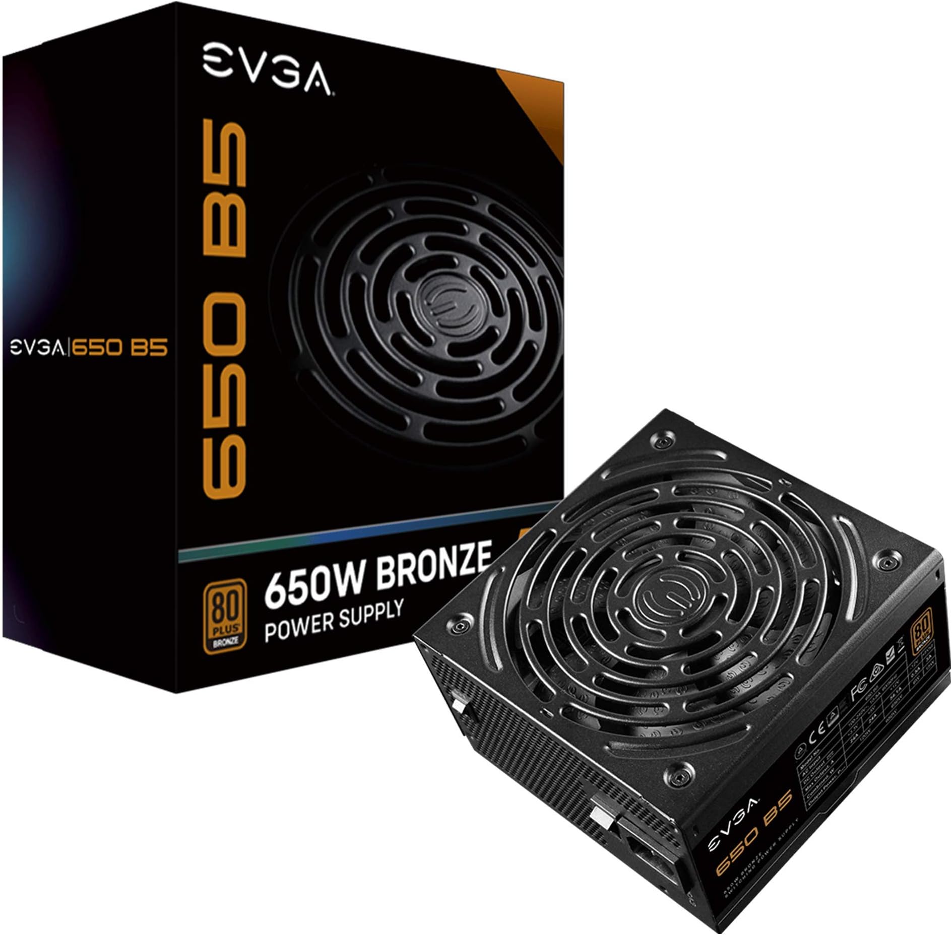 Amazon.com: EVGA 220-B5-0650-V1 650 B5, 80 Plus Bronze 650W, Fully ...