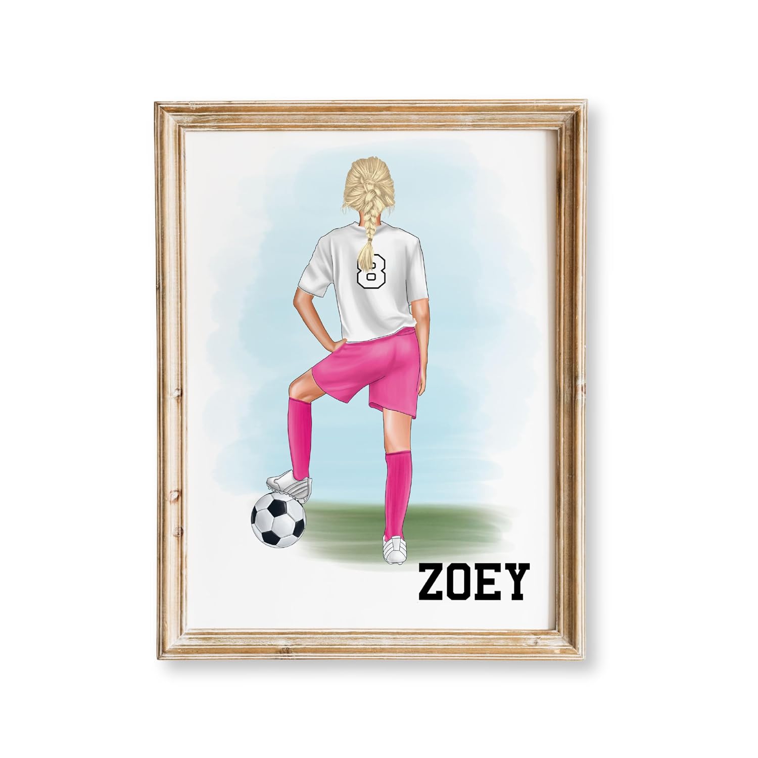 Amazon.com: Personalized Soccer Wall Decor for Girls Room, Choose ...