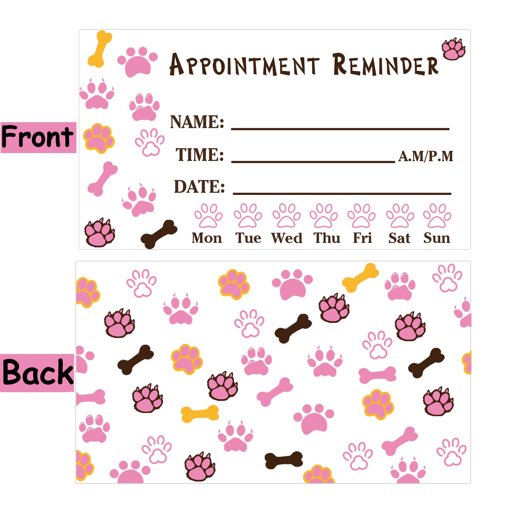 Dog Grooming Appointment Cards