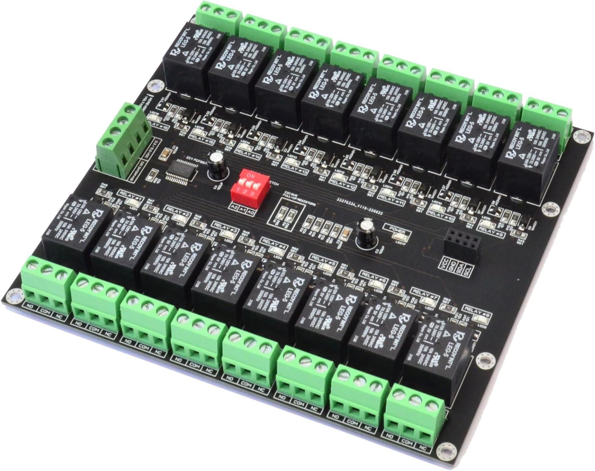 Amazon.com: 16 Channel I2C Interface Electromagnetic Relay Module for ...