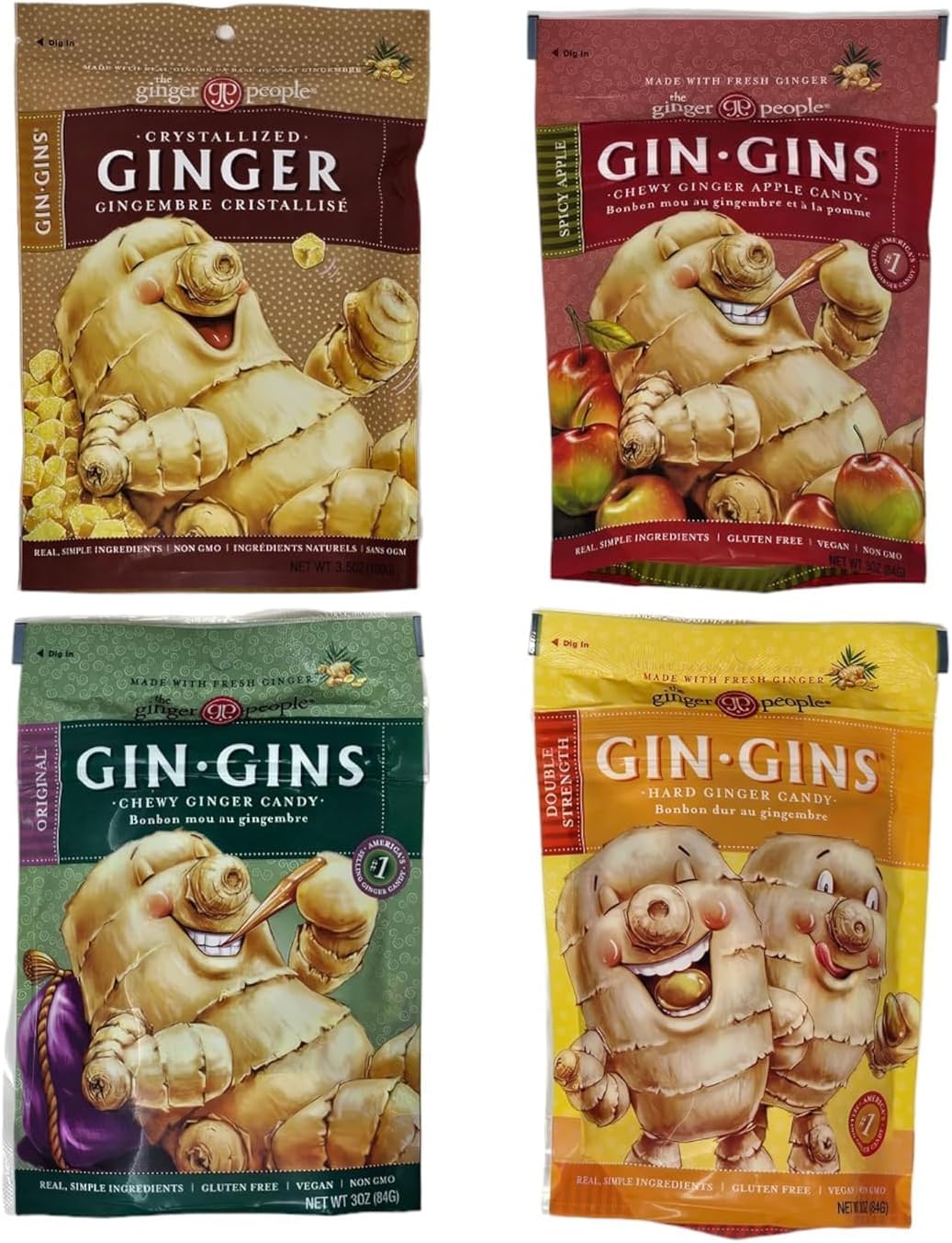 Amazon.com : GIN GINS Sweet Ginger Gummies – Natural Fresh Ginger Candy ...