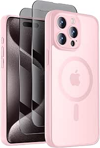 Amazon.com: Symcele Designed for iPhone 15 Pro Case, Compatible with MagSafe, with Privacy ...