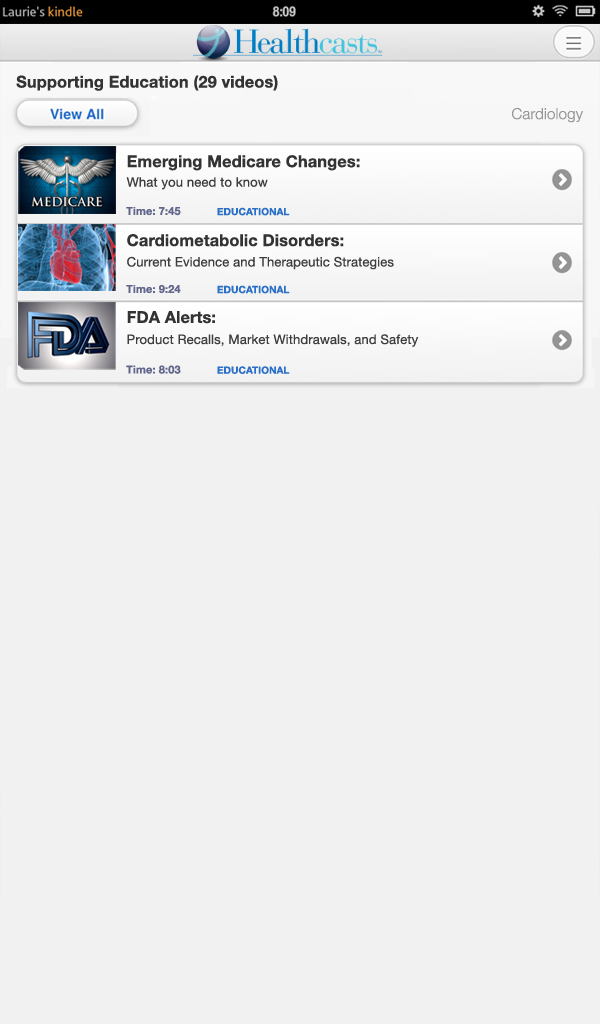 Healthcasts - App on Amazon Appstore