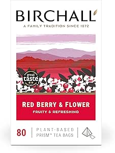 Birchall Tea Bags, Red Berry & Flower Tea Gift, Caffeine Free Tea ...