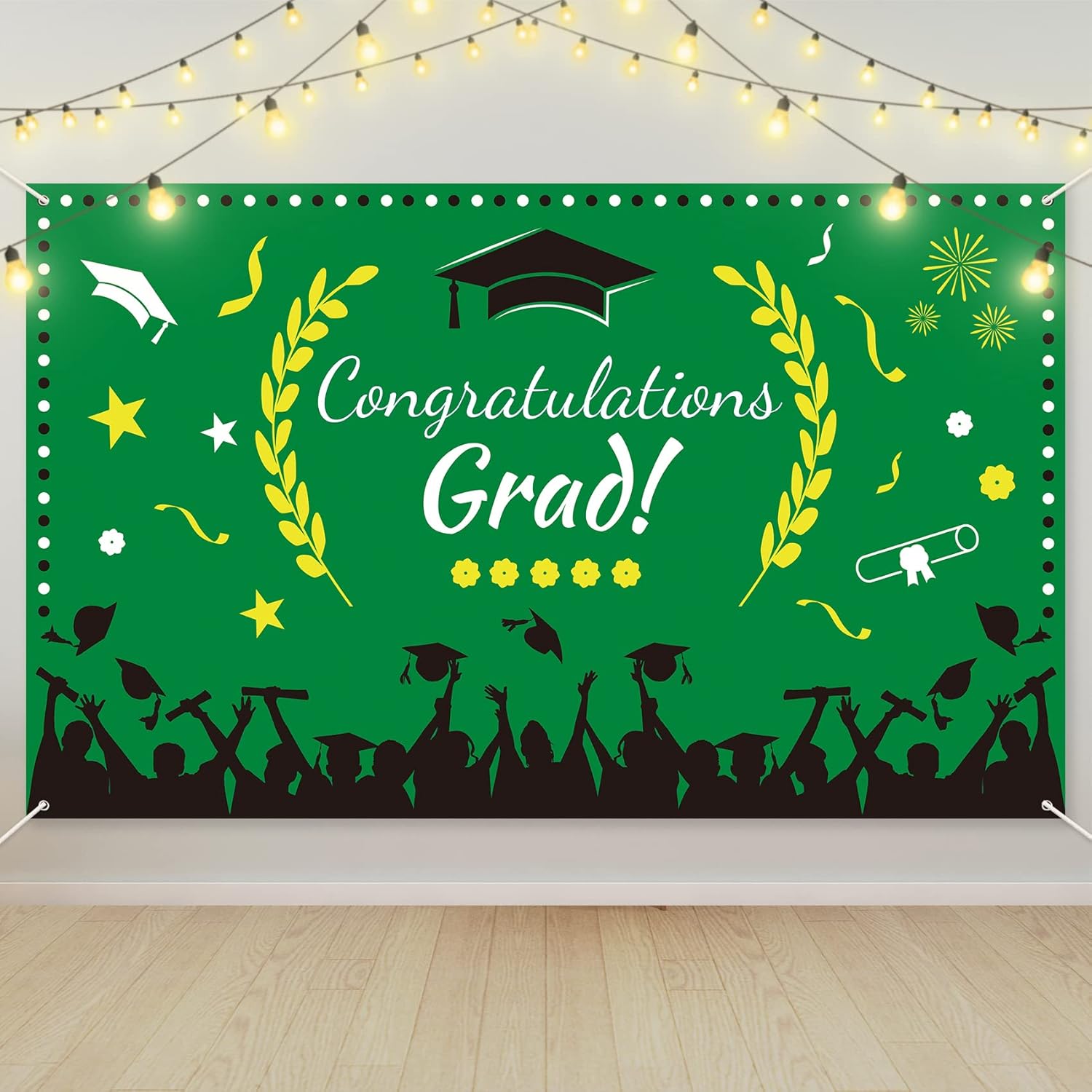 Amazon.com : Graduation Backdrop 2023, Green Graduation Banner for ...