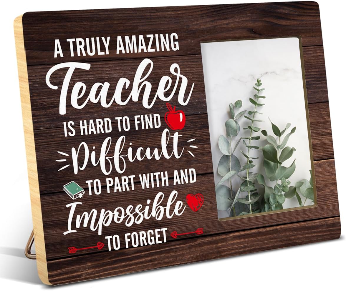 Amazon.com - Zauly Thank You Gifts for Teacher Wood Picture Frame ...