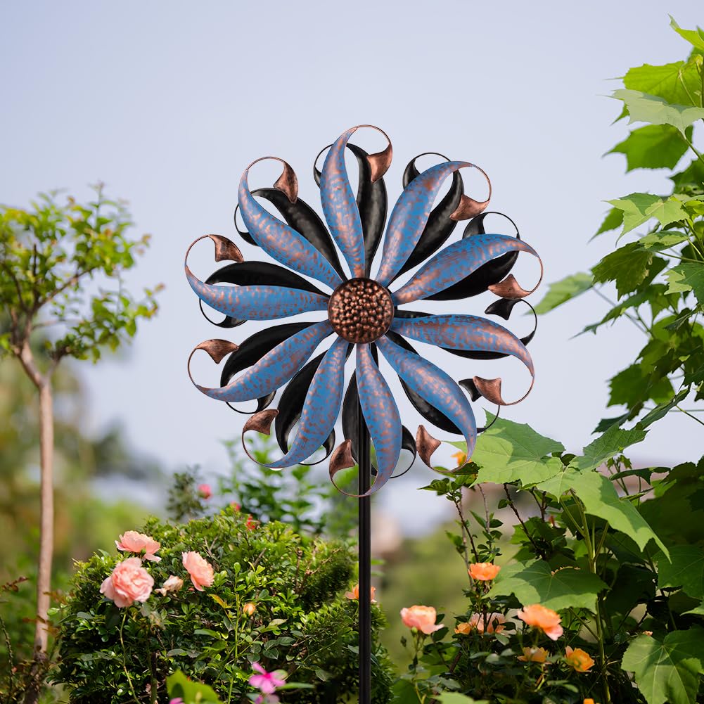 Snapklik.com : VEWOGARDEN Large Outdoor Metal Flower Wind Spinners ...