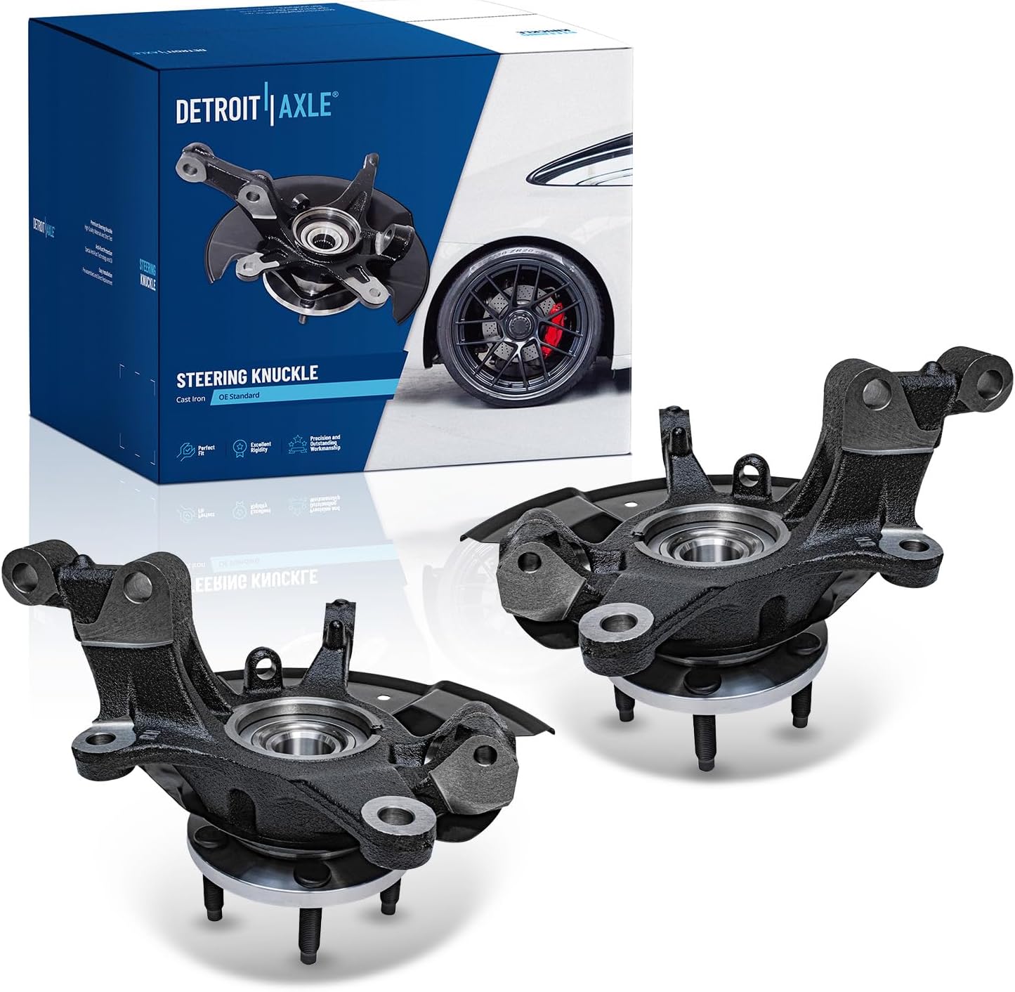 Amazon.com: Detroit Axle - Front 2pc Steering Knuckles for 07-10 Ford ...