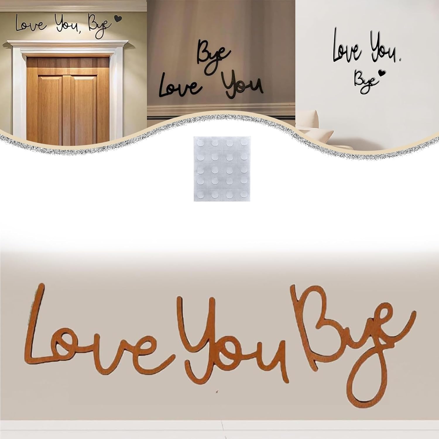 Amazon.com: Love You Bye Sign Above Door, Love You Bye Door Topper ...